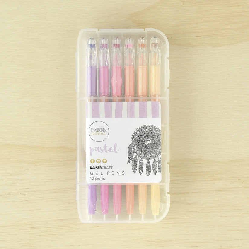 Gel Pen Box - 12 Pastel Colours – Pink Llama Gifts